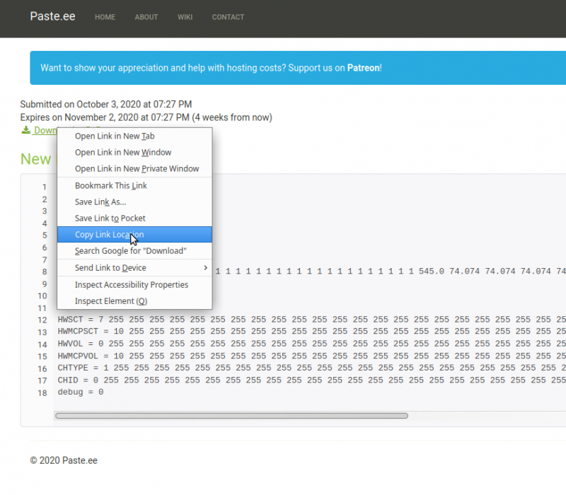 Using Paste.ee - lechacal
